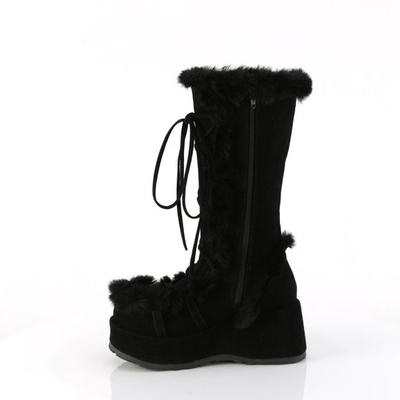 Demonia | Shoes | Demonia Cubby 31 Black Vegan Suede Leather Mid Calf ...